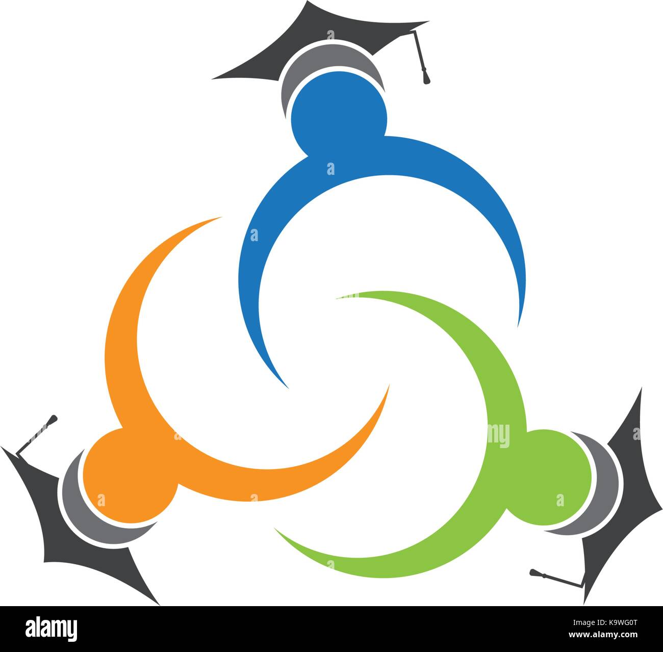 Team work education logo illustration hi-res stock photography and ...