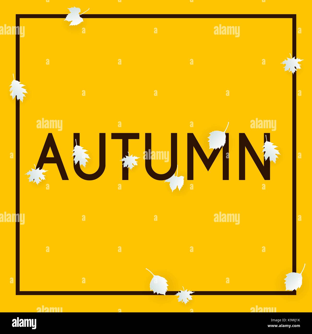 Abstract Vector Illustration Background with Falling Autumn Leaves ...