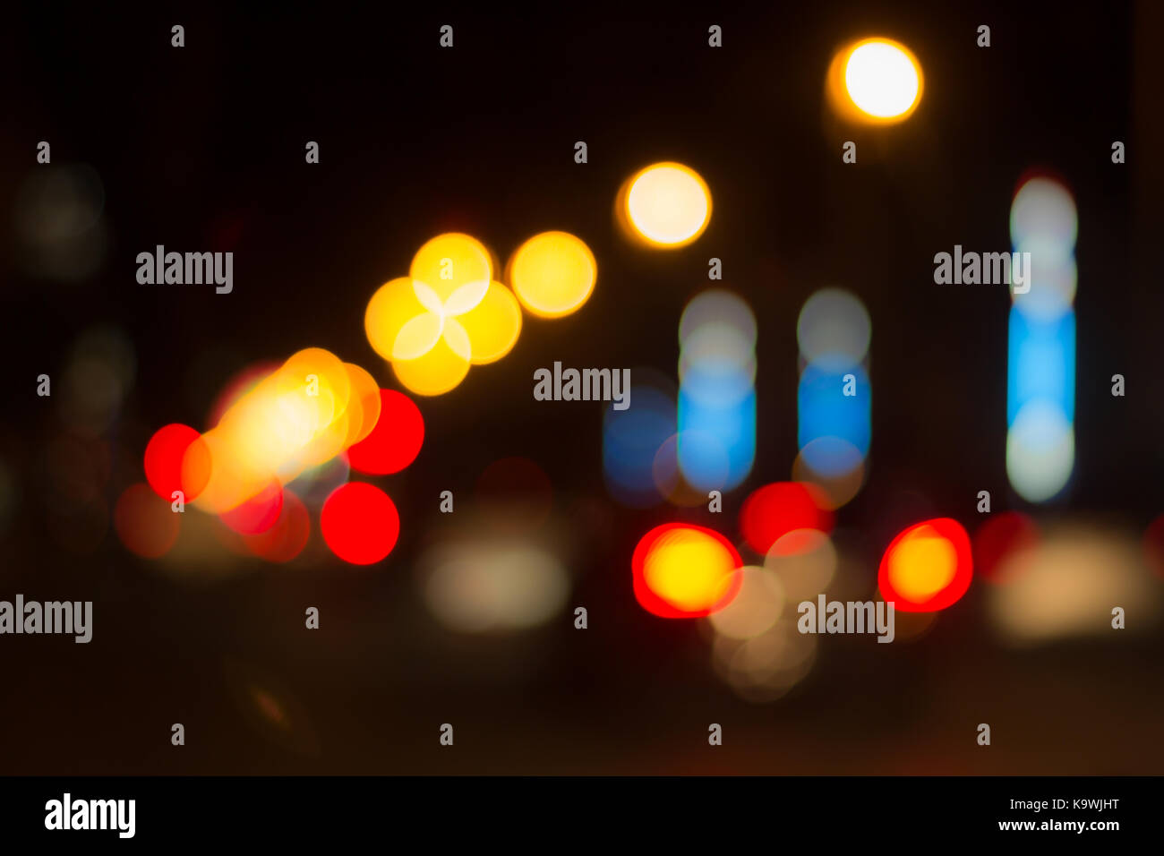 Blurred image of lights during the night (car light Stock Photo - Alamy