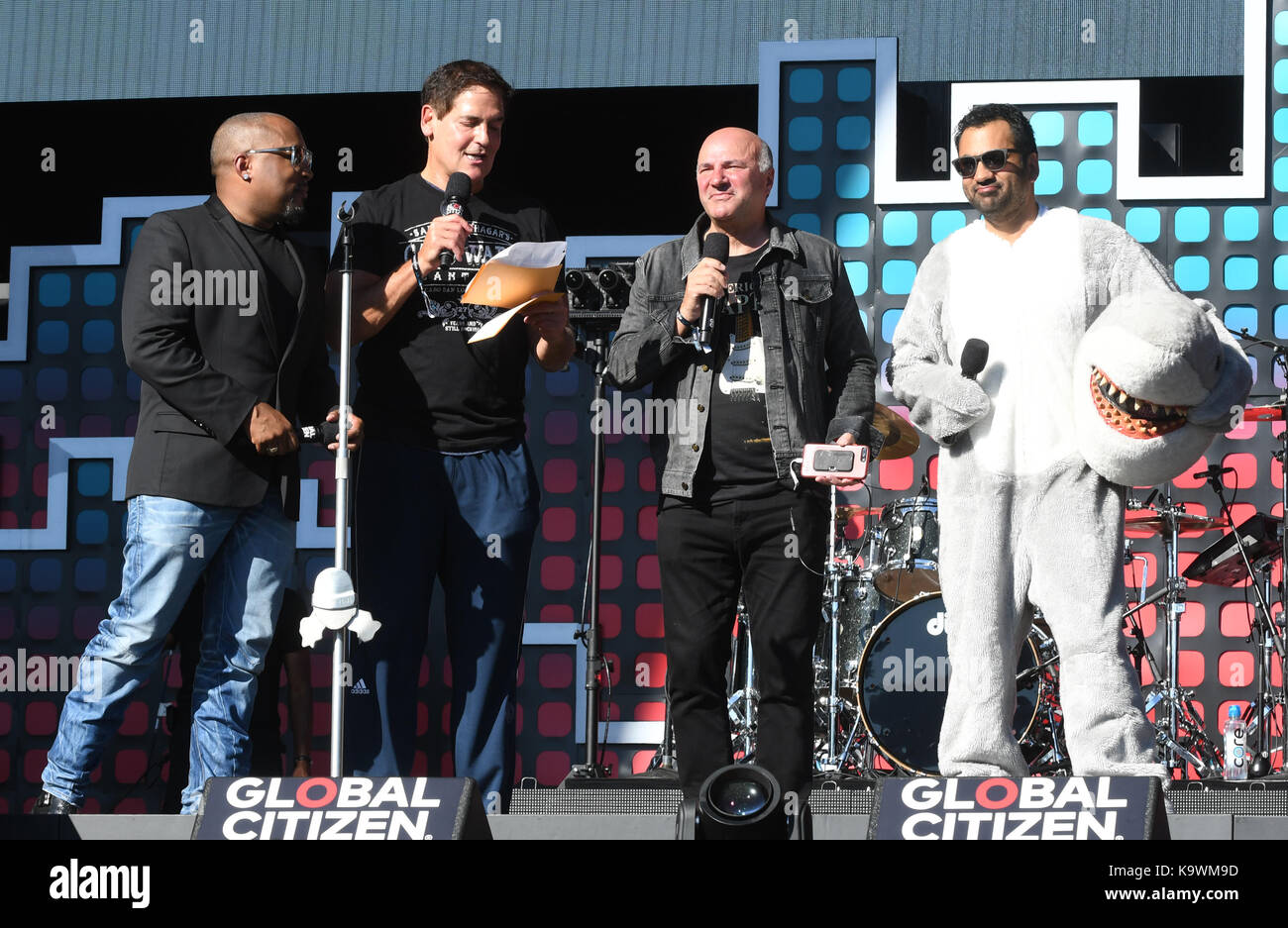 New York, NY, USA. 23rd Sep, 2017. Daymond John, Mark Cuban, Kevin O ...