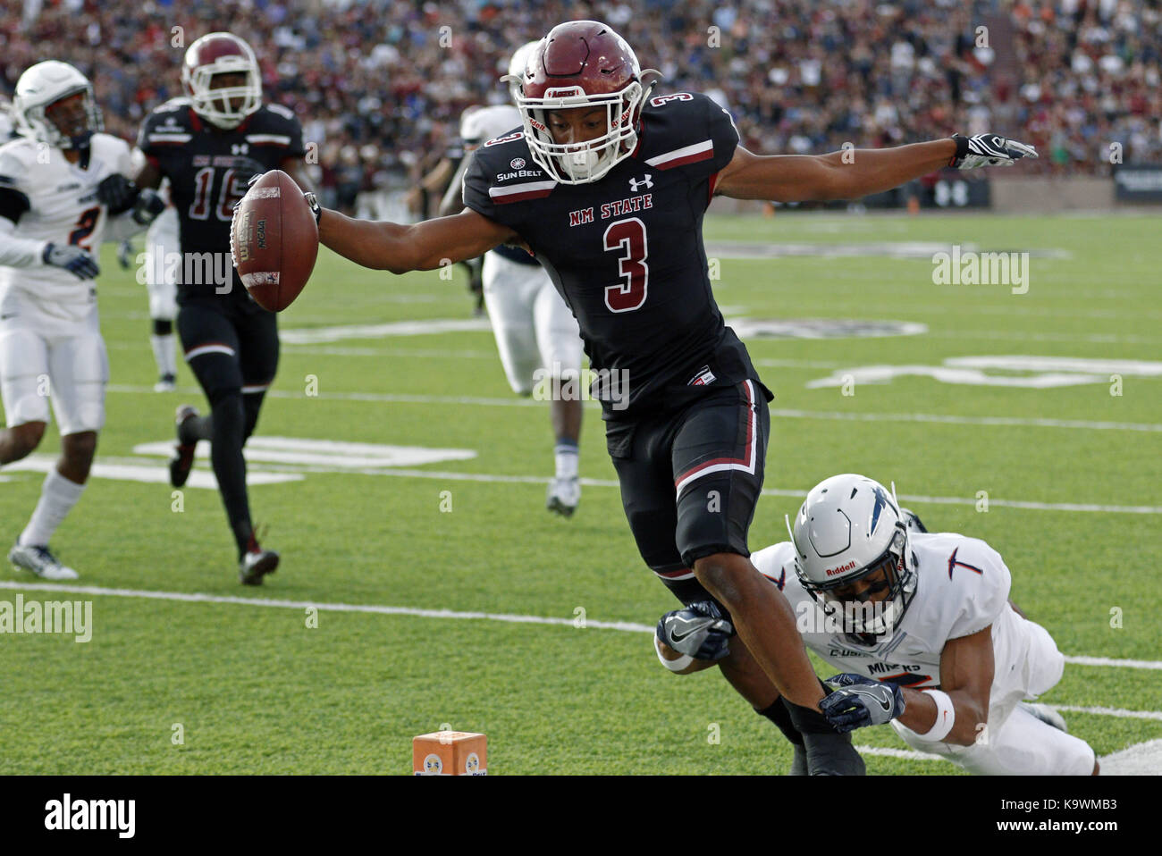 Las Cruces, NM, USA. 23rd Sep, 2017. New Mexico State running back ...