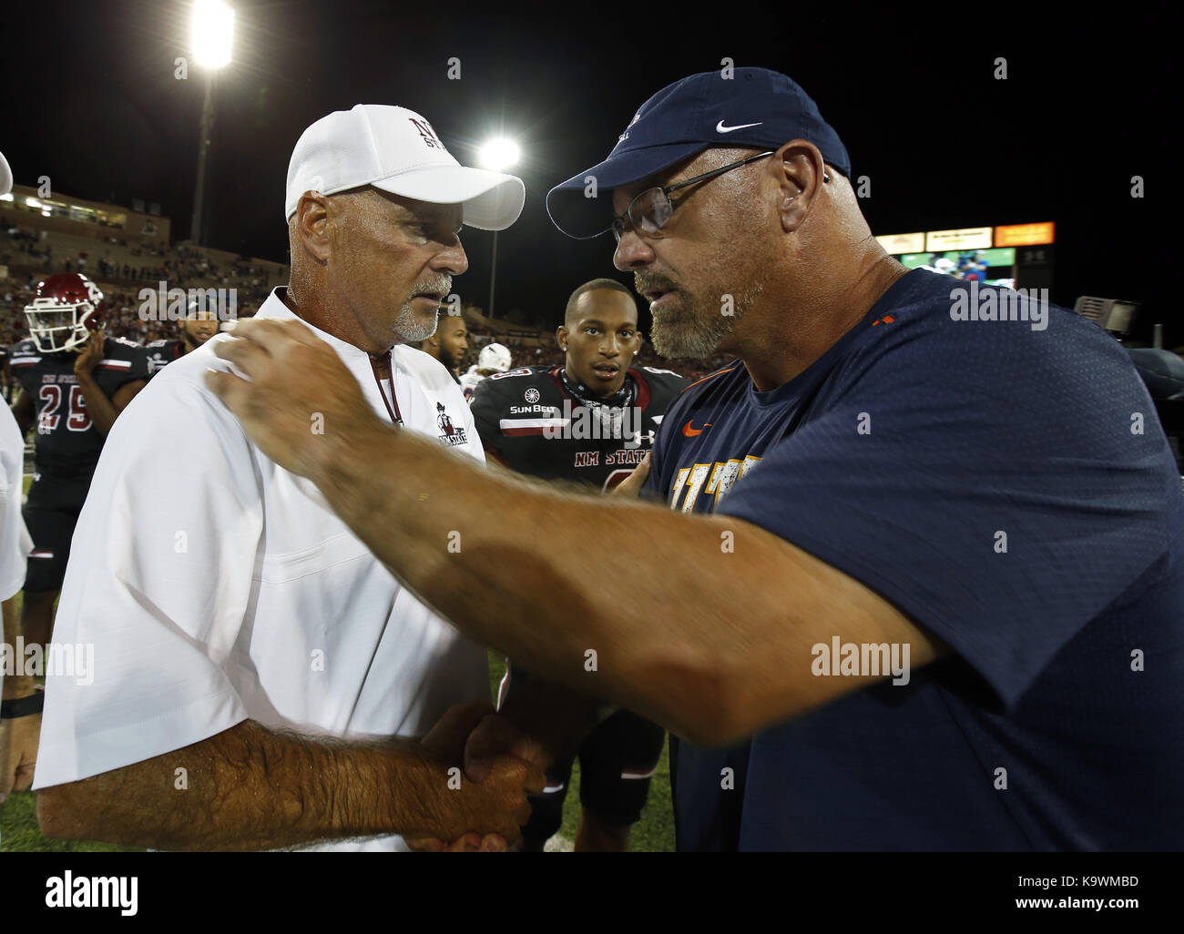 Las Cruces, NM, USA. 23rd Sep, 2017. New Mexico State coach Doug Martin ...