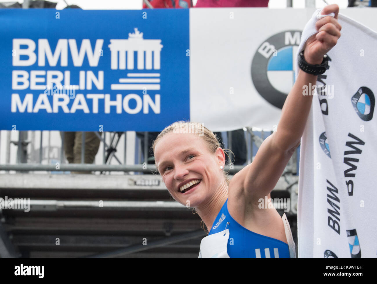 Berlin, Germany. 24th Sep, 2017. Anna Hahner from Germany celebrates ...