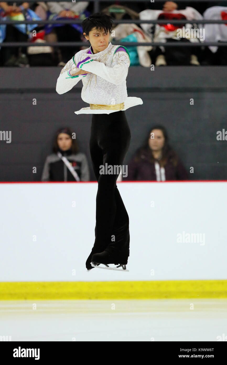 Sportplexe Pierrefonds, Montreal, Canada. 23rd Sep, 2017. Yuzuru Hanyu ...
