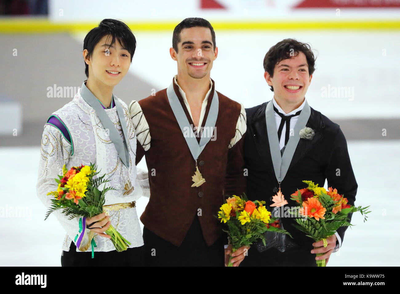 Sportplexe Pierrefonds, Montreal, Canada. 23rd Sep, 2017. (L-R) Yuzuru ...