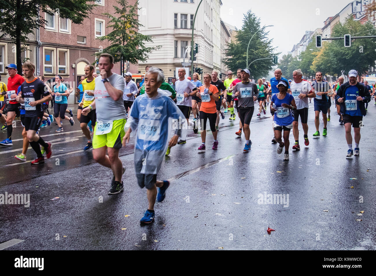 Berlin, Germany, 24th September, 2017. Athletes competing in the Berlin ...