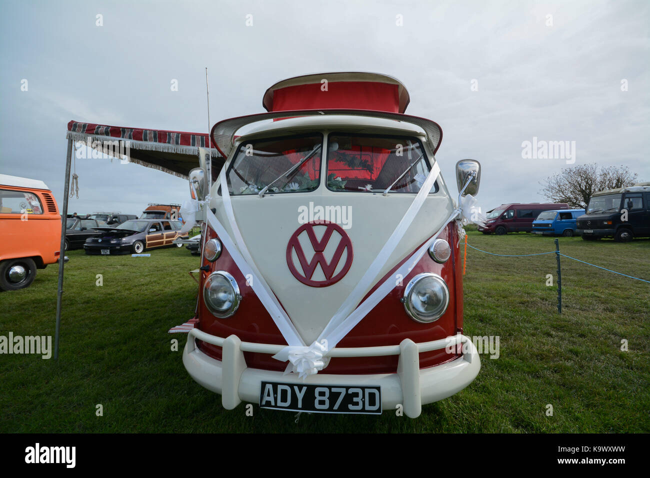Treen, Cornwall, UK. 24th September 2017. Proud owners exhibit their VW ...