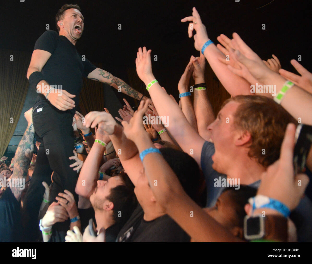 Minneapolis, Minnesota, USA. 23rd Sep, 2017. Lead singer Tim McIlrath ...