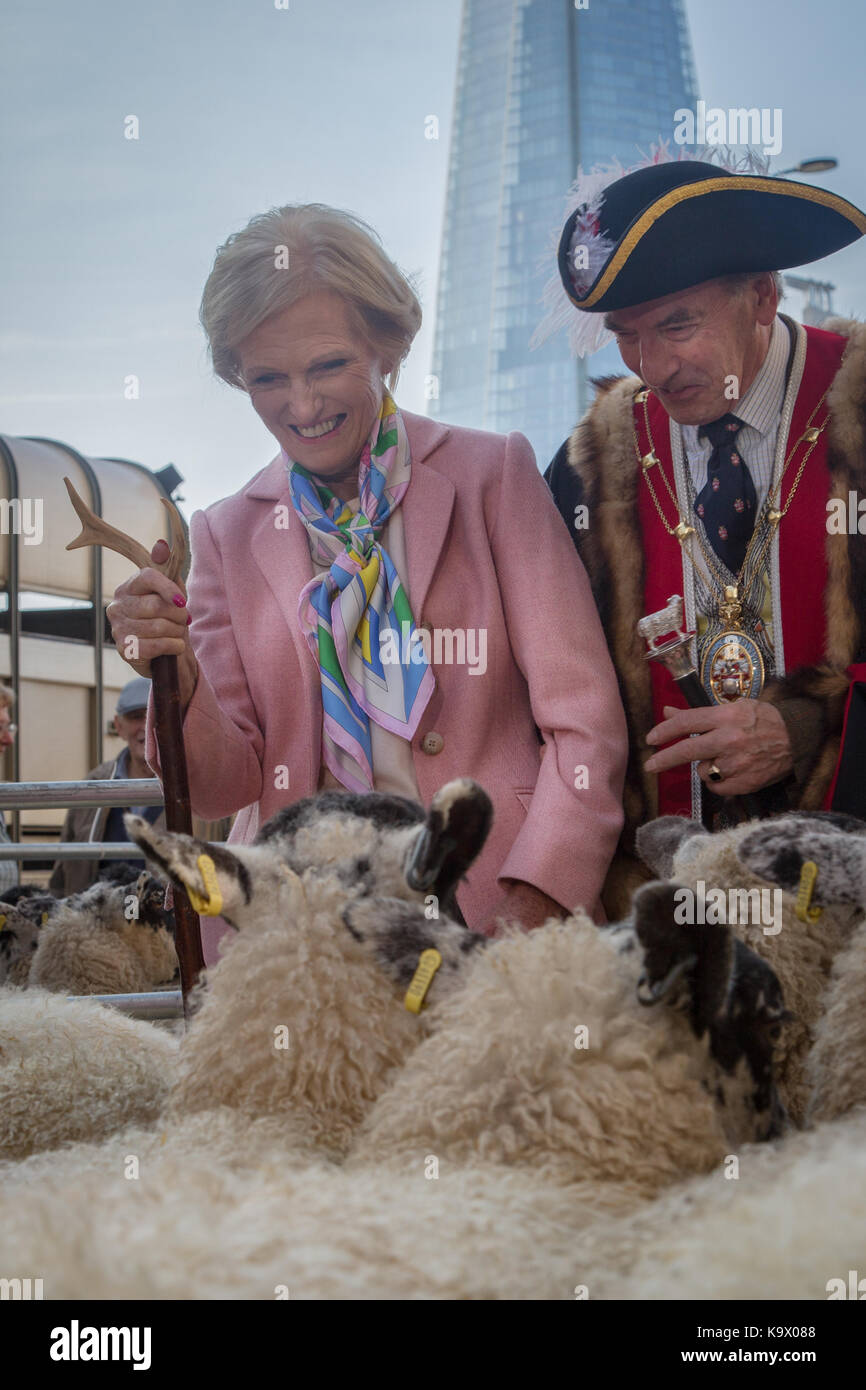 London, UK. 24 September 2017. Celebrity chef Mary Berry joins Freeman ...