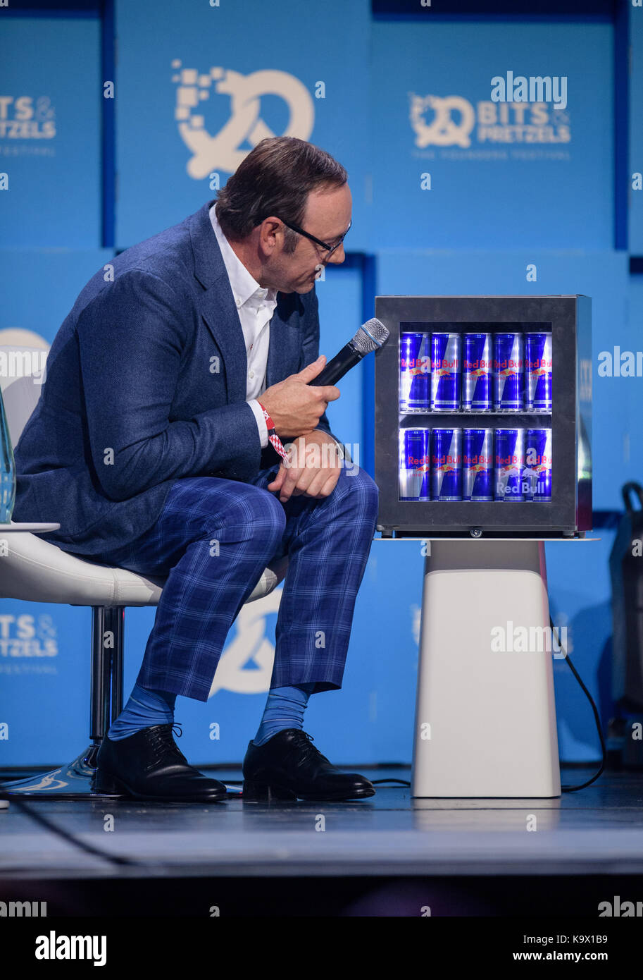 Munich, Germany. 24th Sep, 2017. US actor Kevin Spacey conducting an ...