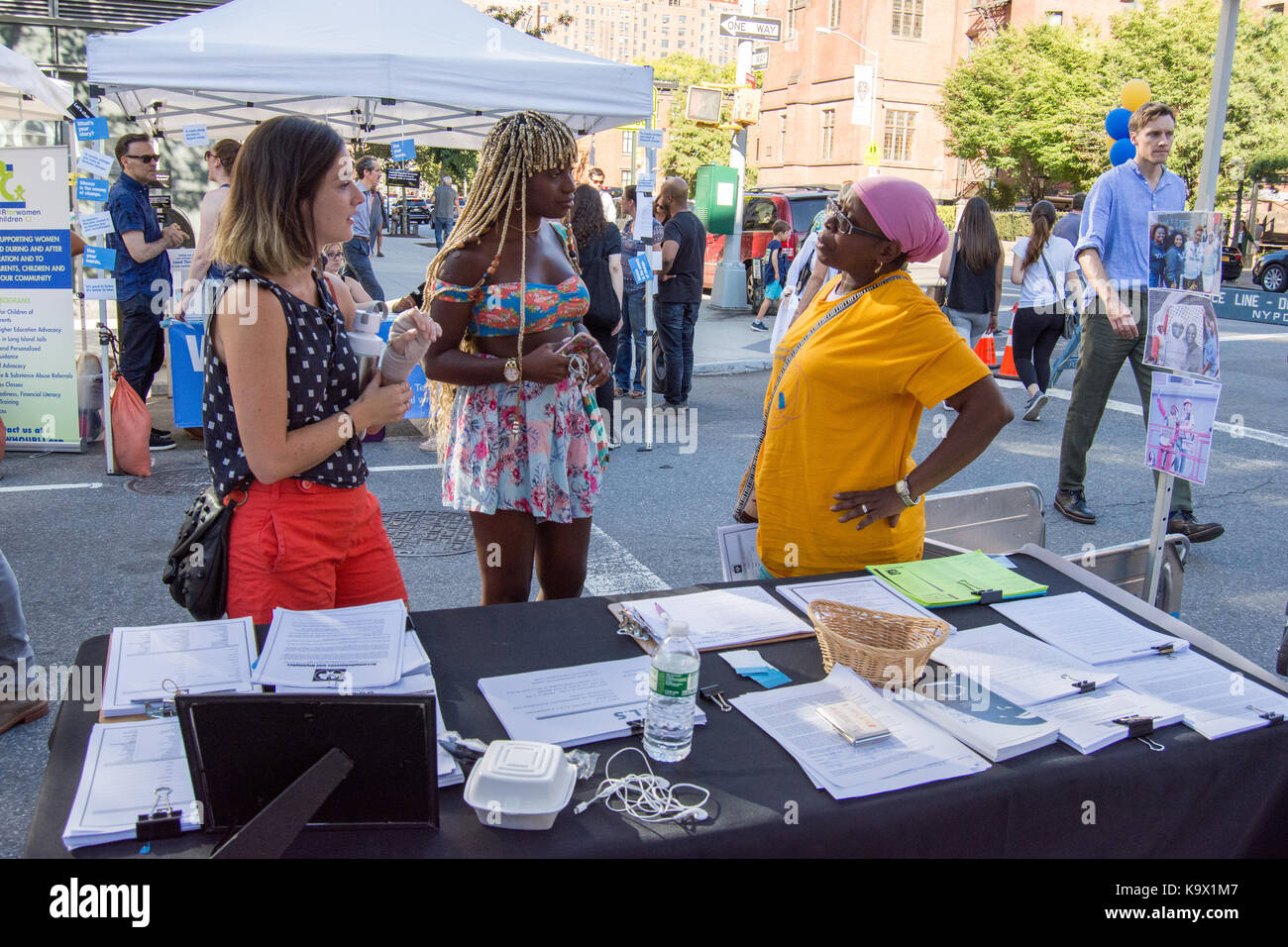 USA. 23rd September, 2017. Block party celebrates conversion of a women ...