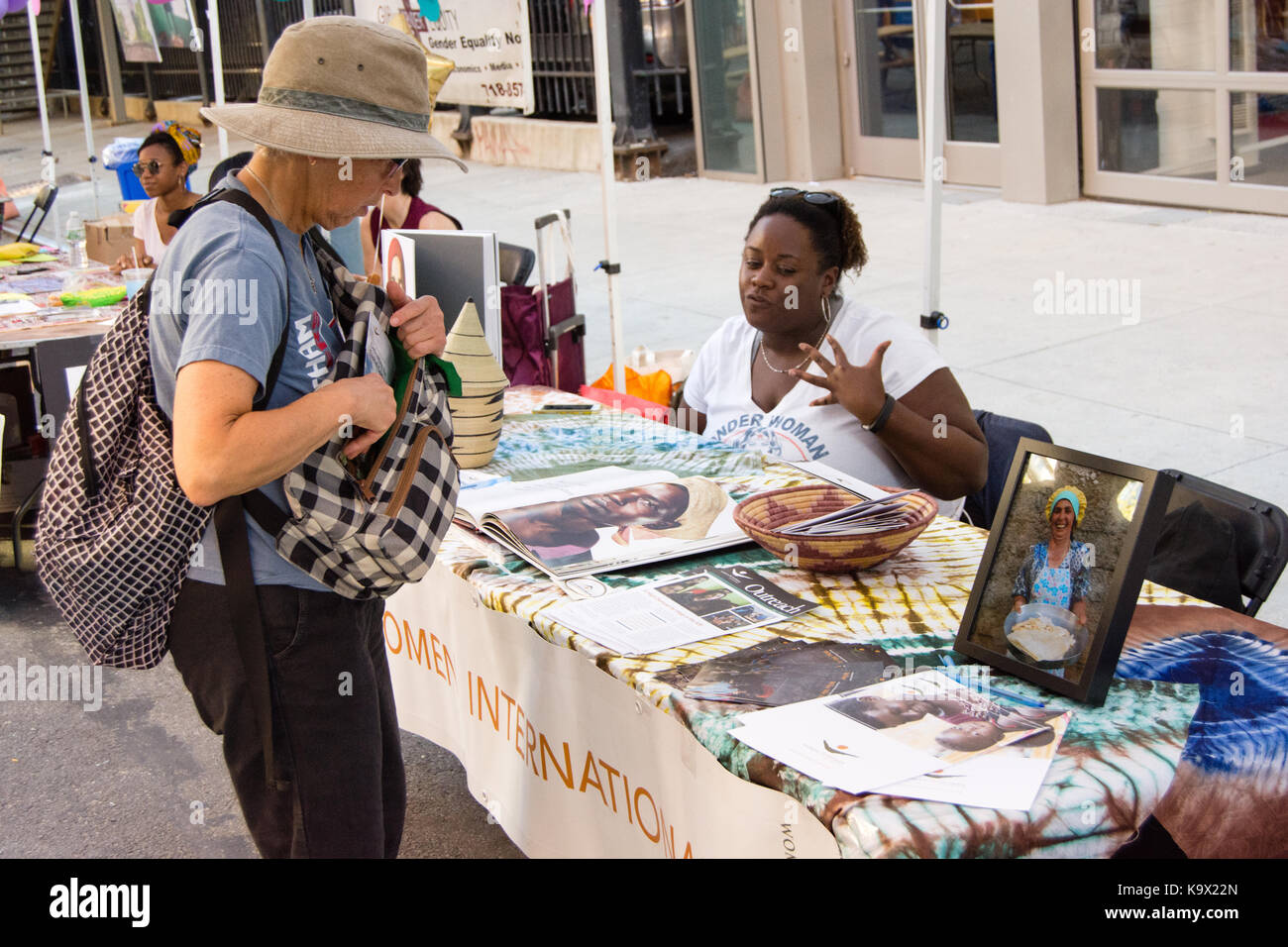 USA. 23rd September, 2017. Block party celebrates conversion of a women ...
