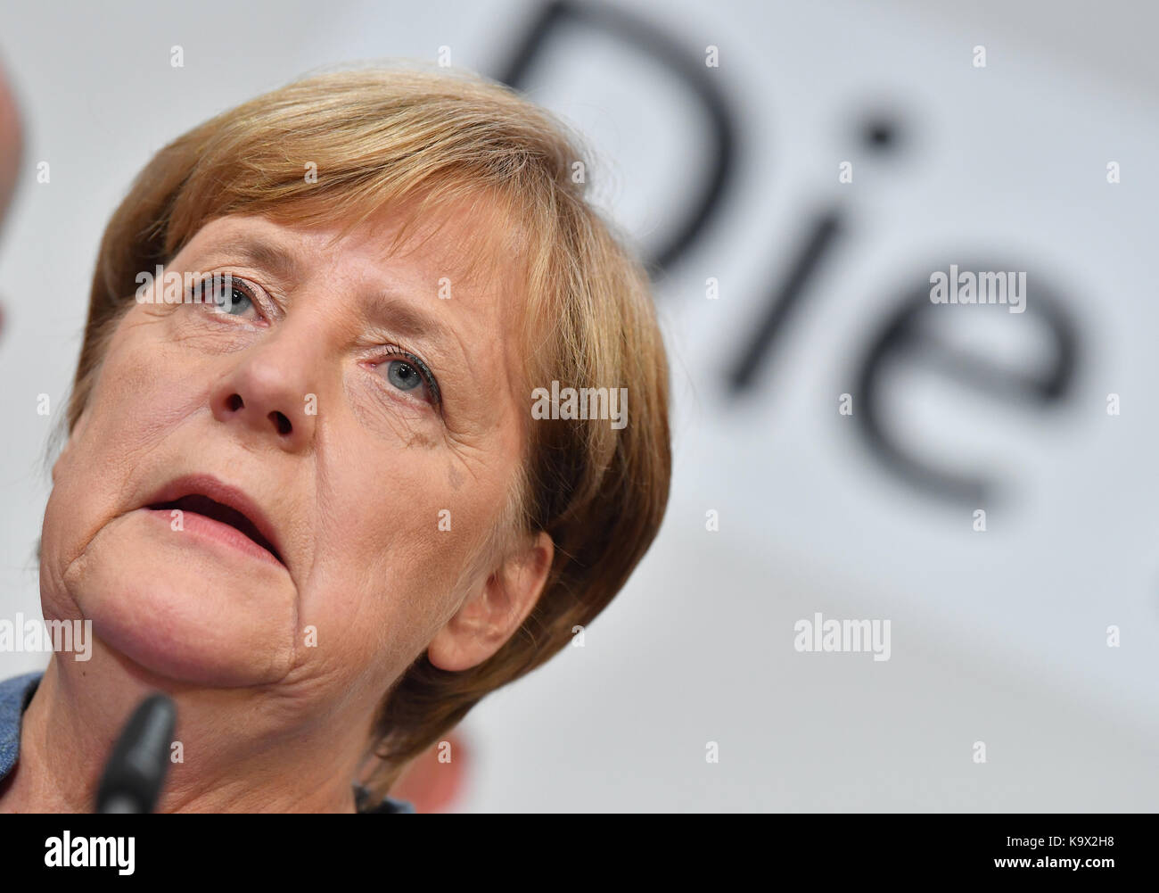 Berlin, Germany. 24th Sep, 2017. German Chancellor Angela Merkel (CDU ...