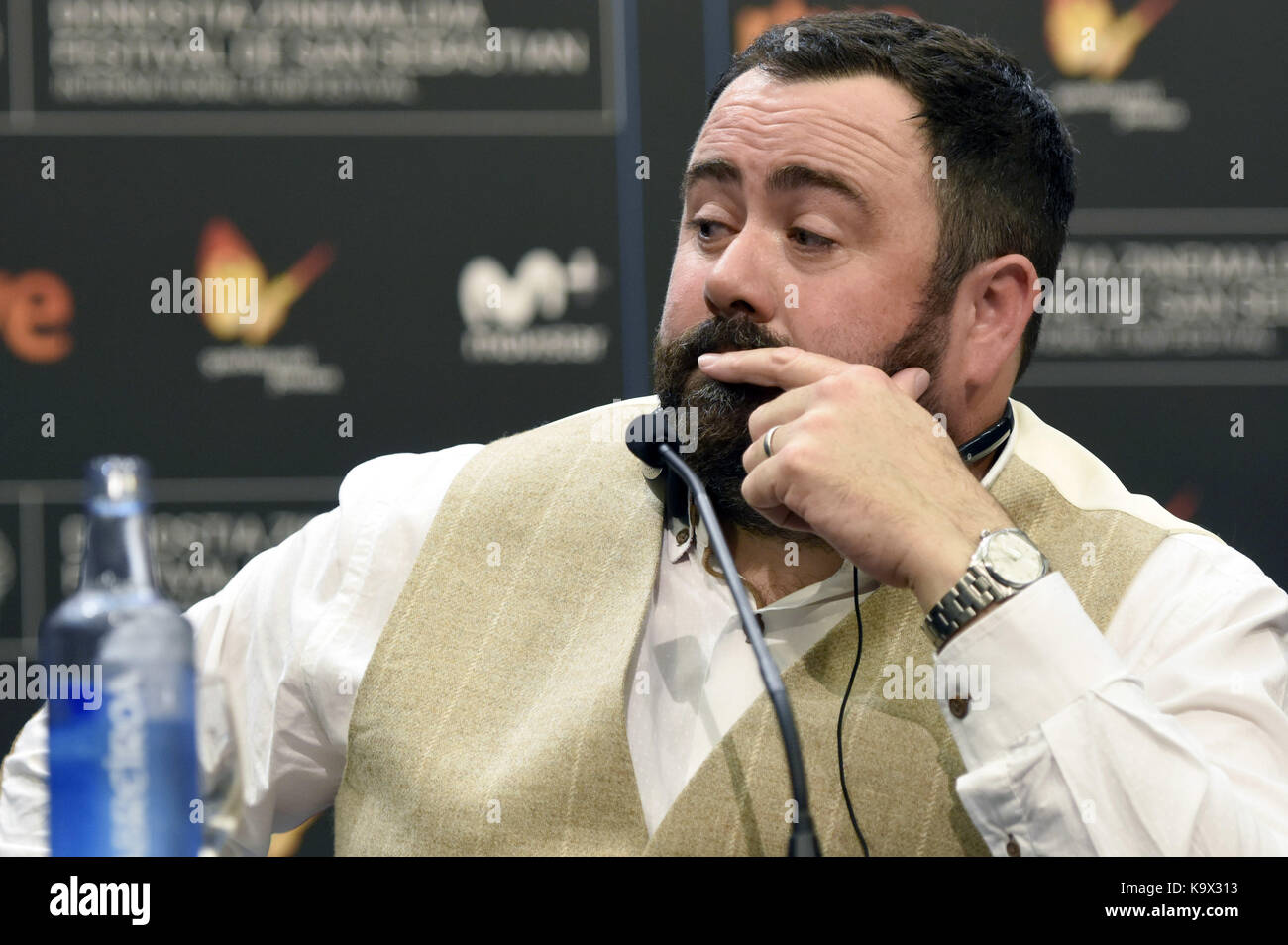 Celyn Jones at the 'Submergence' press conference during 65th San ...