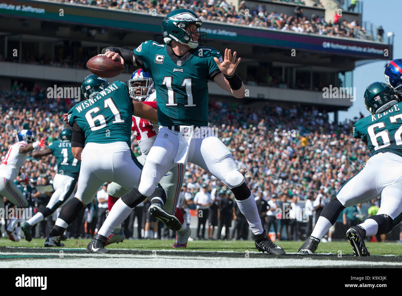Philadelphia, Pennsylvania, USA. 24th Sep, 2017. Philadelphia Eagles ...