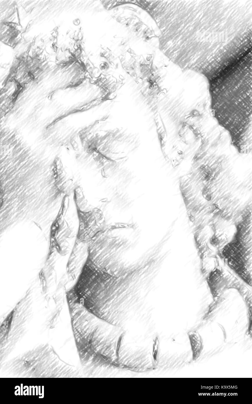 Pencil Drawings Of Angels Crying