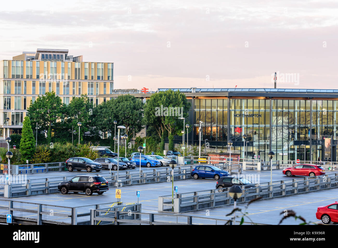 Northampton, UK - Aug 31, 2017: Early Morning view of New Northampton ...