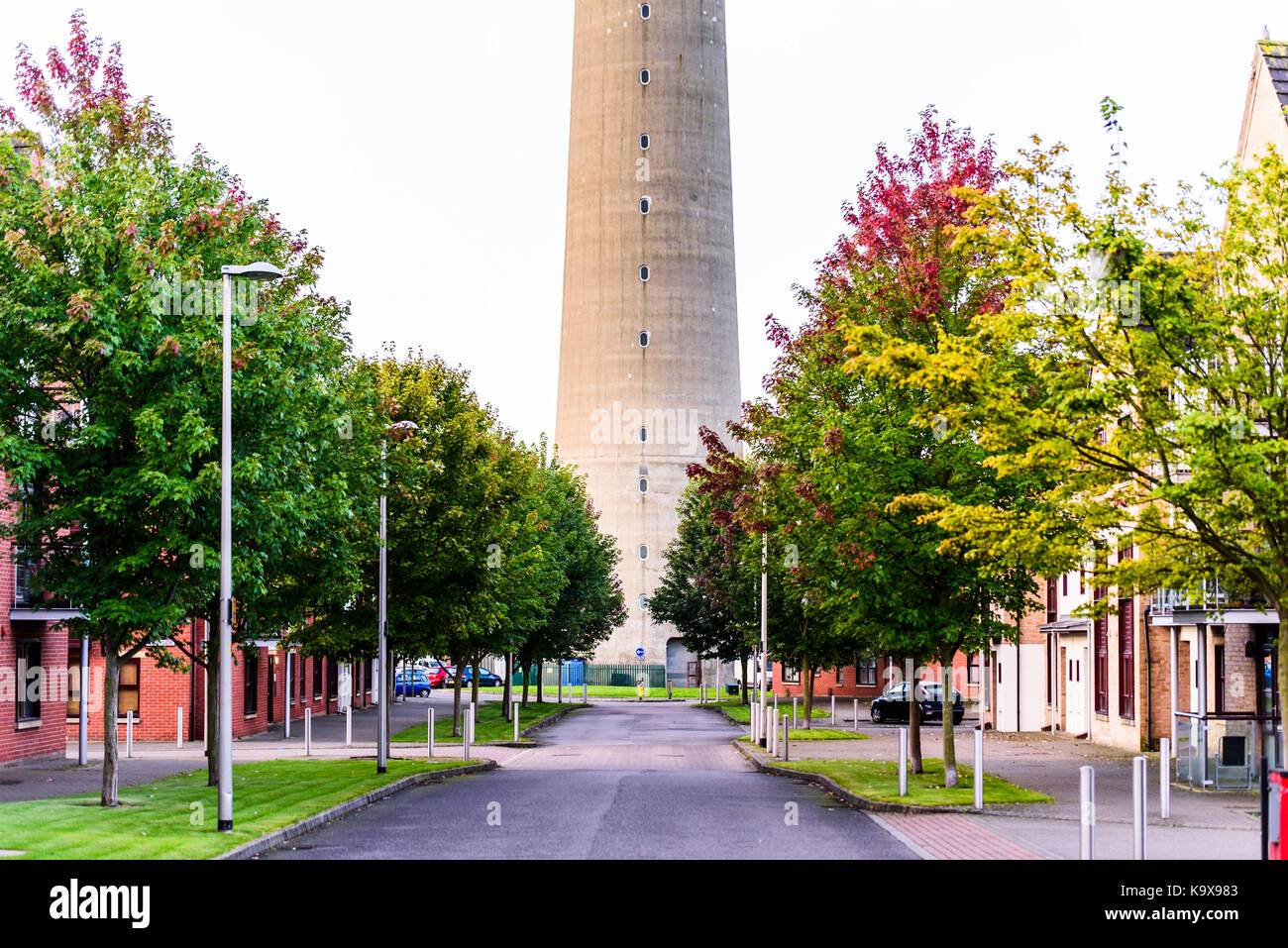 Northampton, UK - Sep 09, 2017: Northampton National lift tower over ...