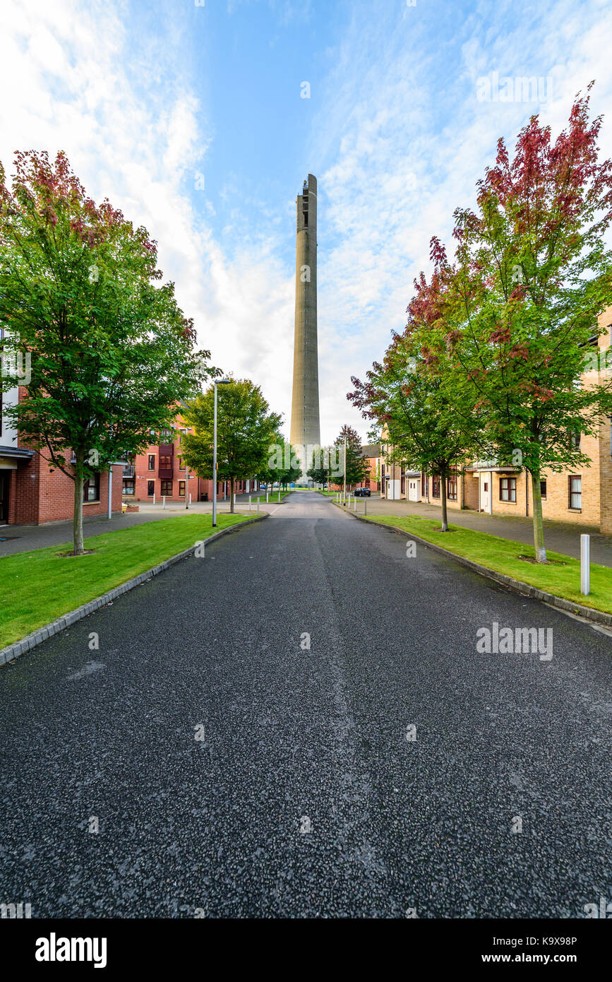 Northampton, UK - Sep 10, 2017: Northampton National lift tower over ...