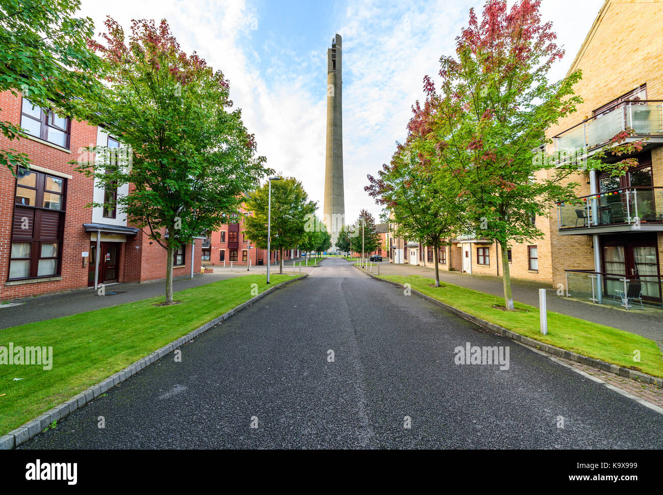 Northampton, UK - Sep 10, 2017: Northampton National lift tower over ...