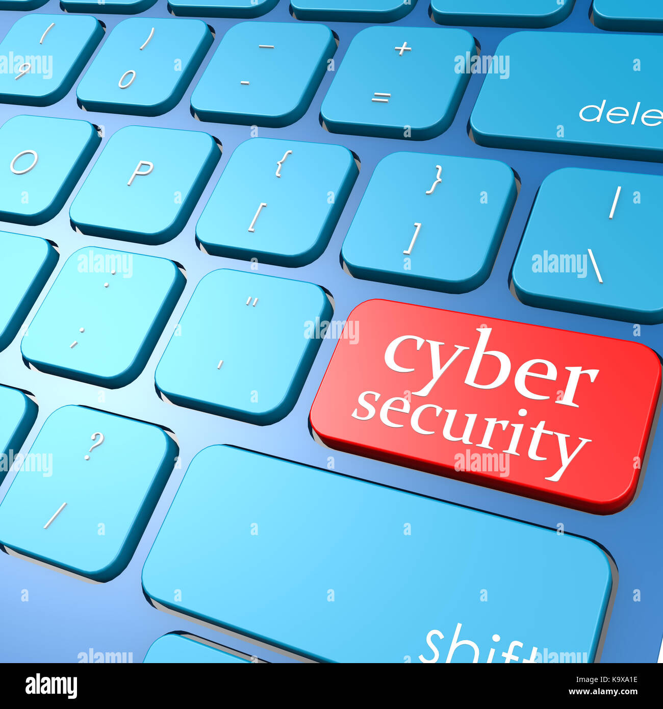 Cyber security keyboard Stock Photo - Alamy