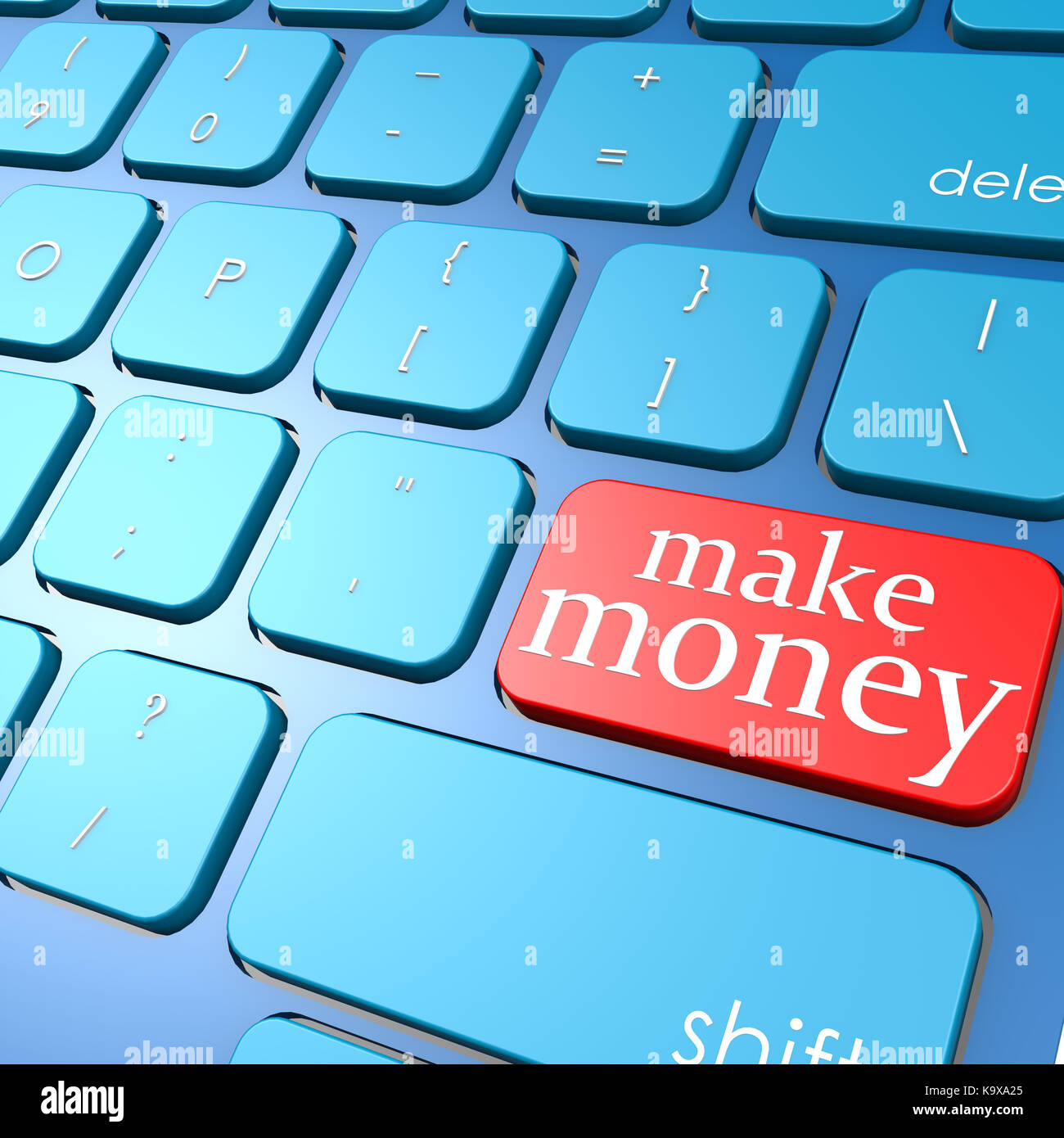 Make money keyboard Stock Photo - Alamy