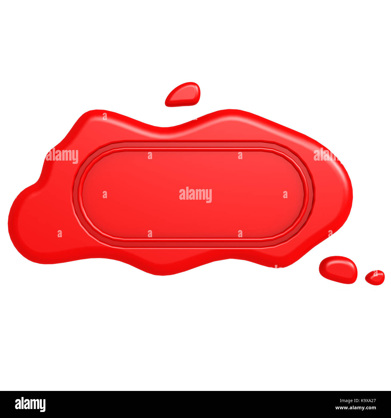 Oblong red seal Stock Photo - Alamy