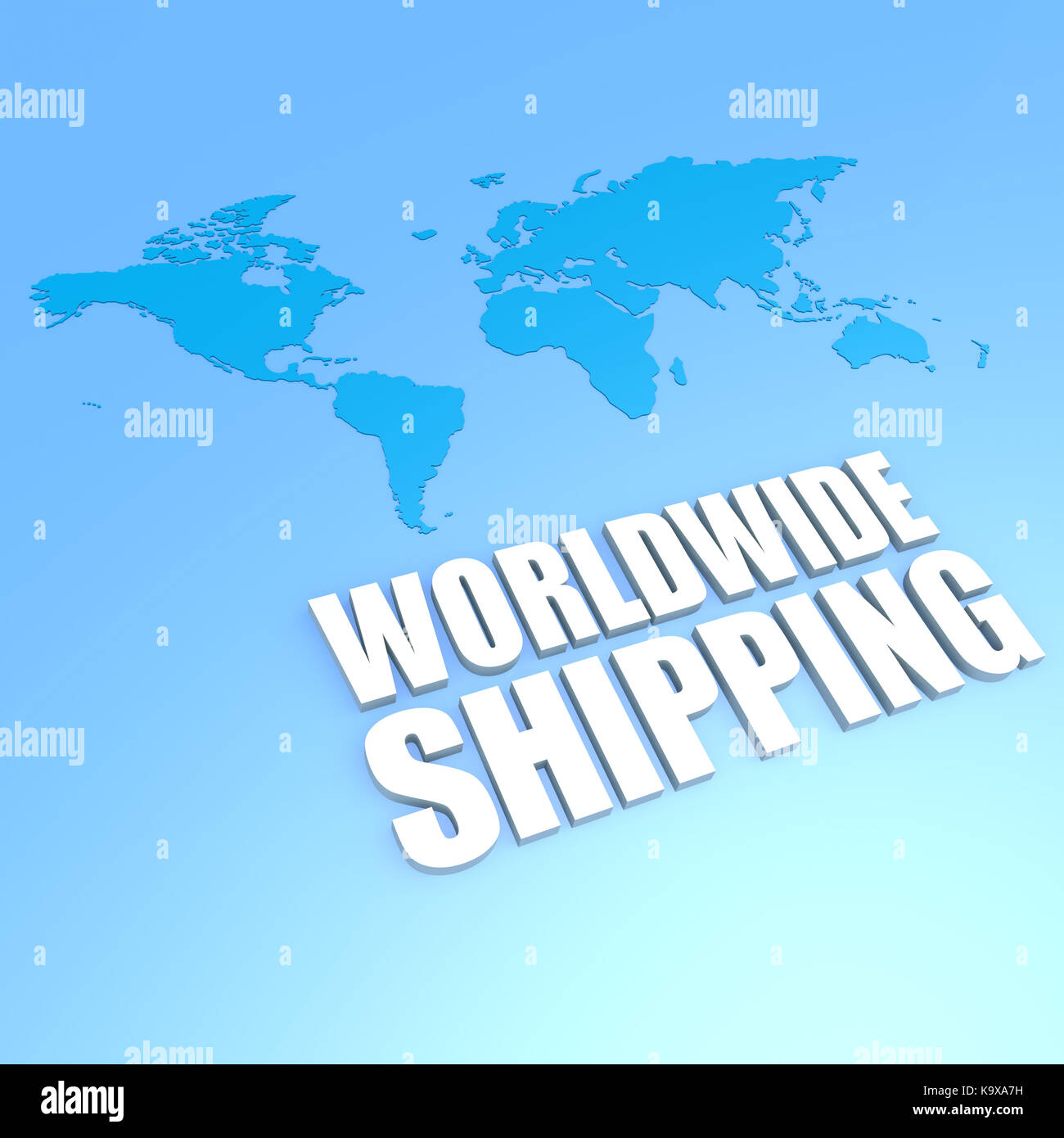 Worldwide shipping world map Stock Photo - Alamy