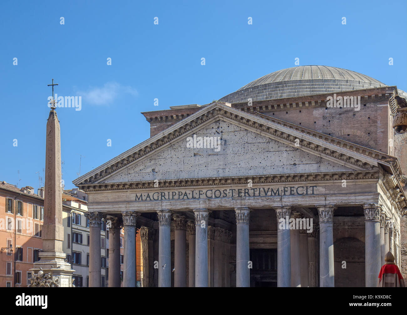 Ancient roman pantheon temple, front view Stock Photo - Alamy