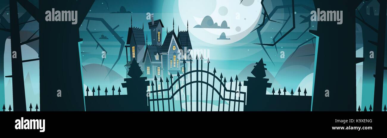 Creepy gates Stock Vector Images - Alamy