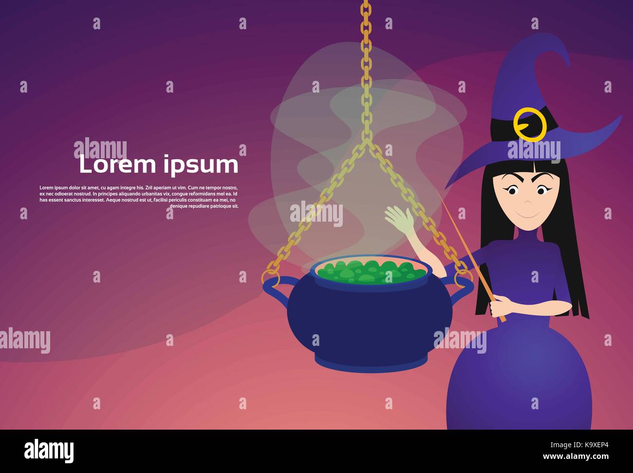 Witch cartoon hi-res stock photography and images - Alamy