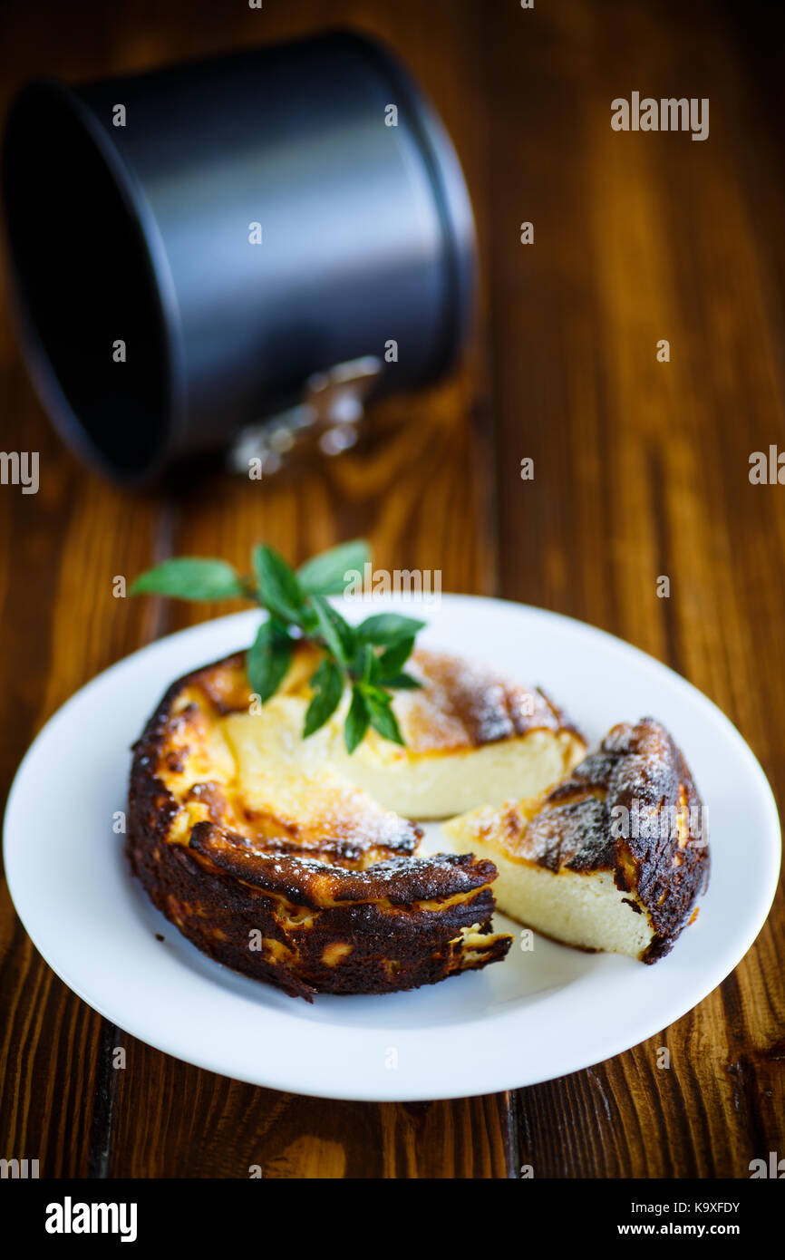 appetizing sweet cottage cheese casserole Stock Photo - Alamy