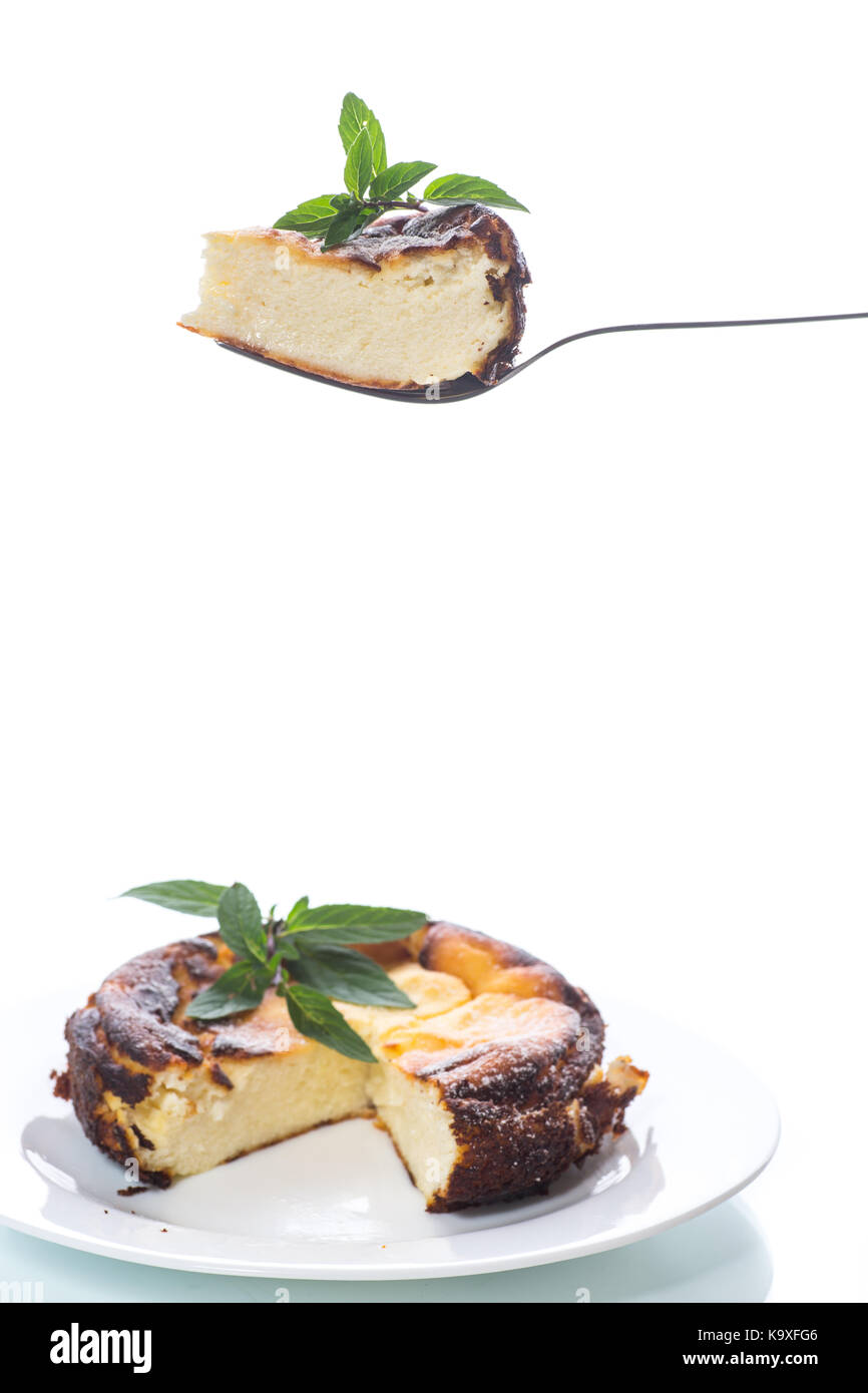 appetizing sweet cottage cheese casserole Stock Photo - Alamy