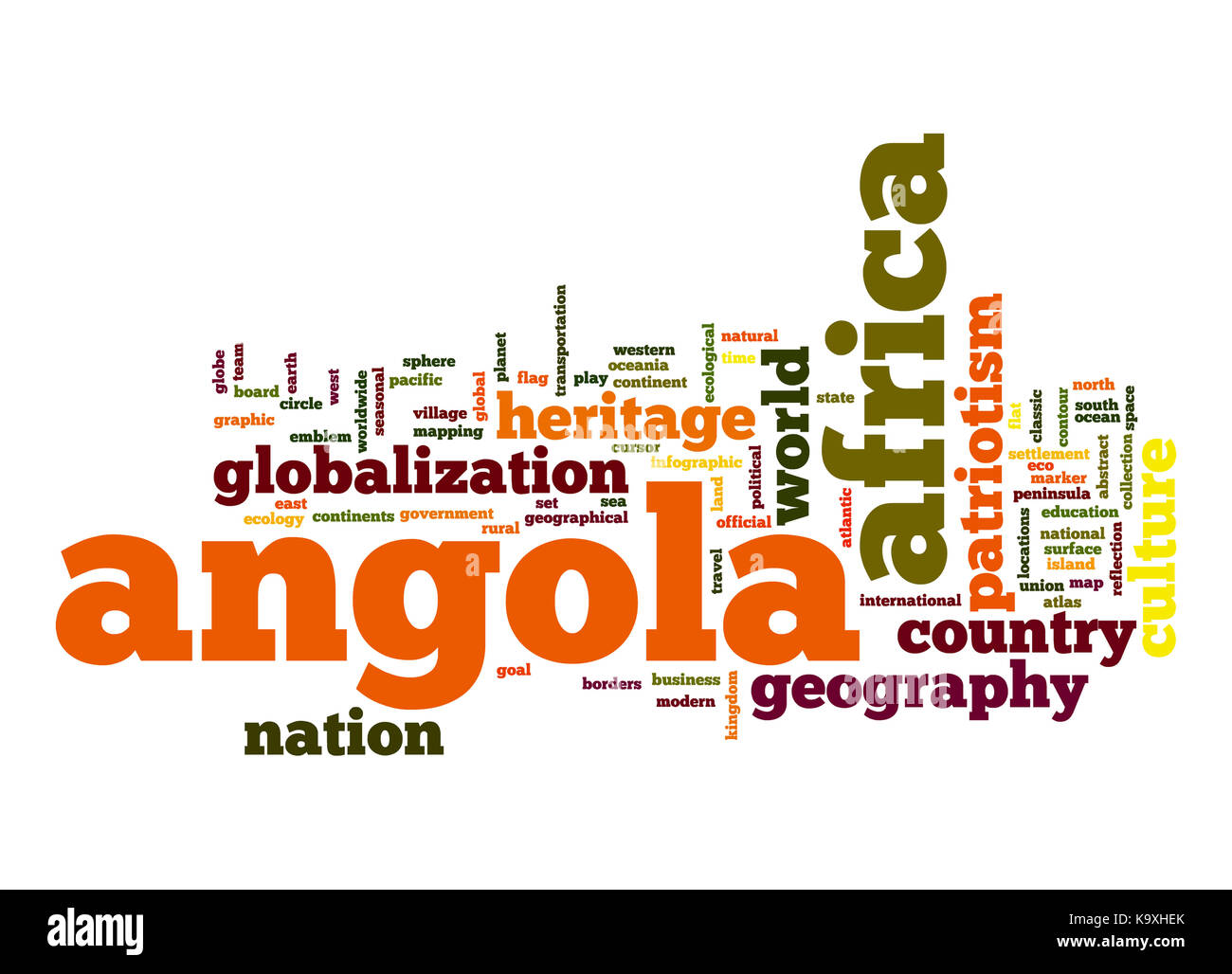 Angola word cloud Stock Photo - Alamy