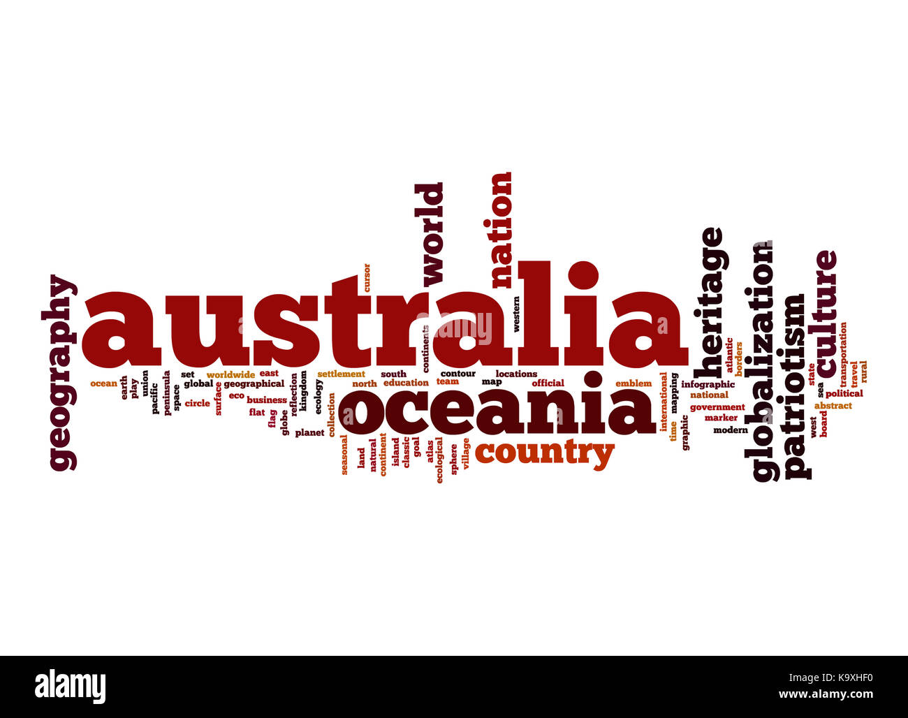 Australia word cloud Stock Photo - Alamy