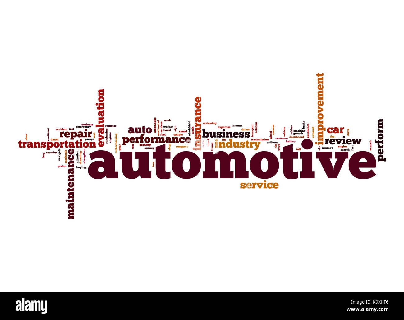 Automotive word cloud Stock Photo - Alamy