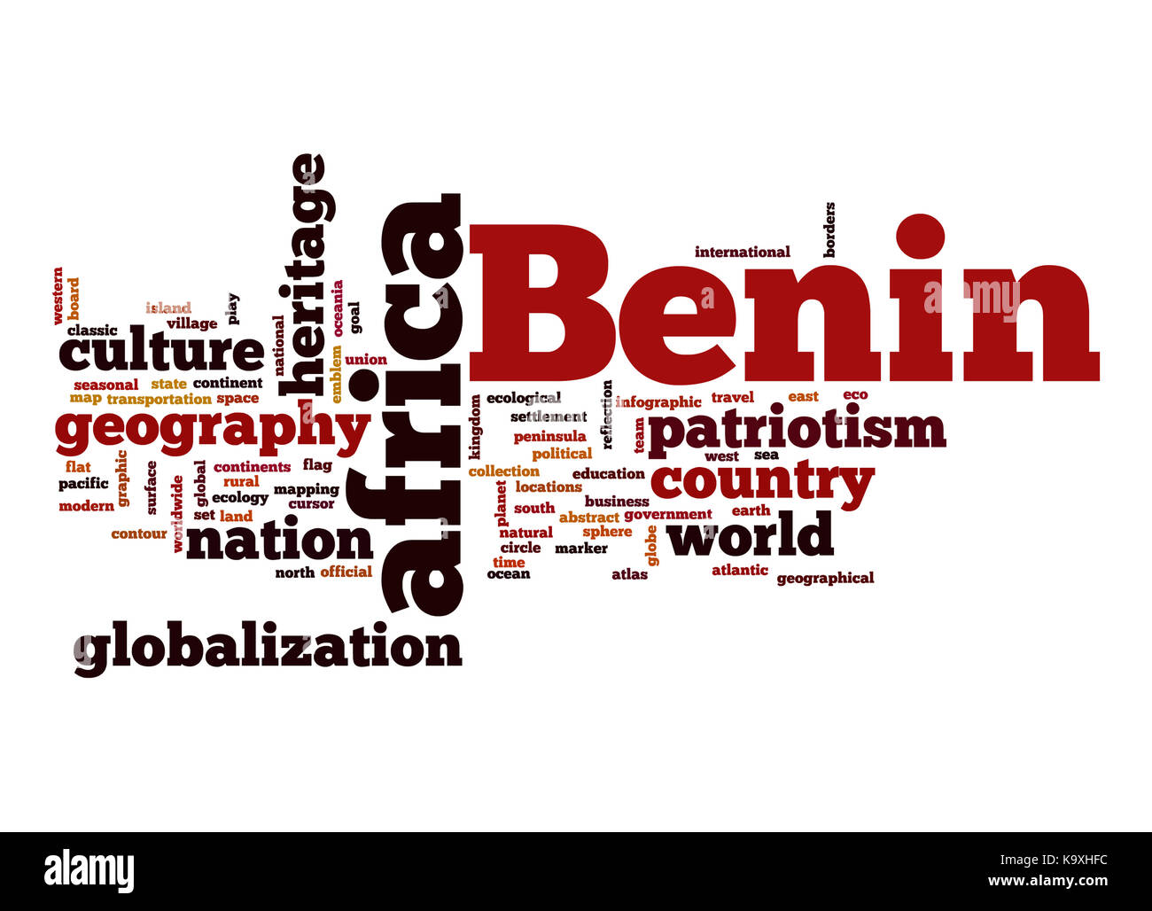Benin word cloud Stock Photo - Alamy