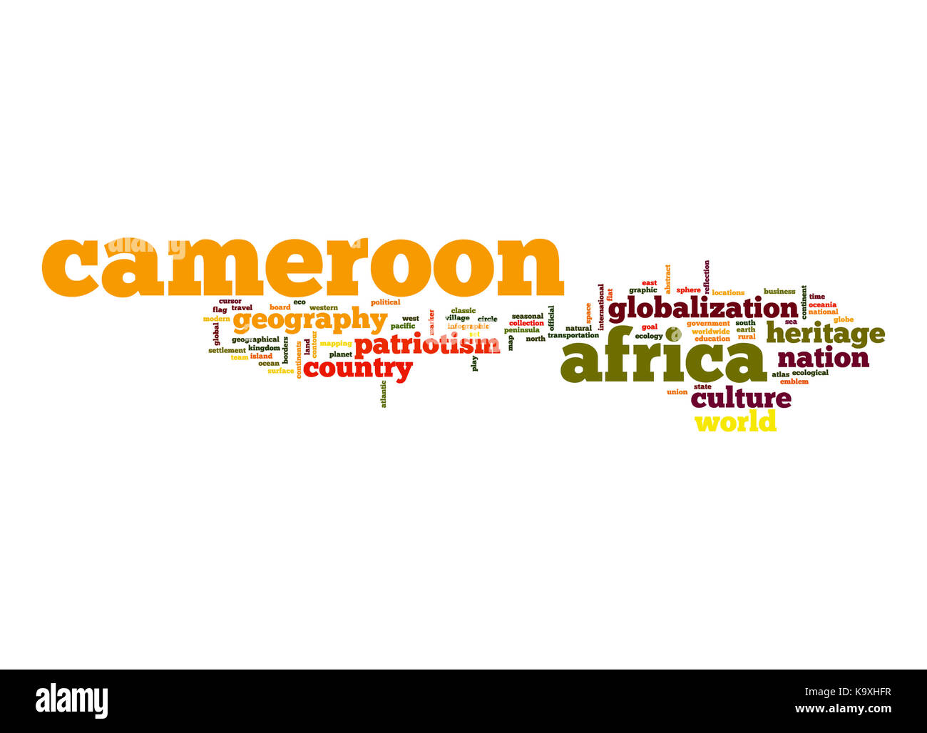 Cameroon word cloud Stock Photo - Alamy
