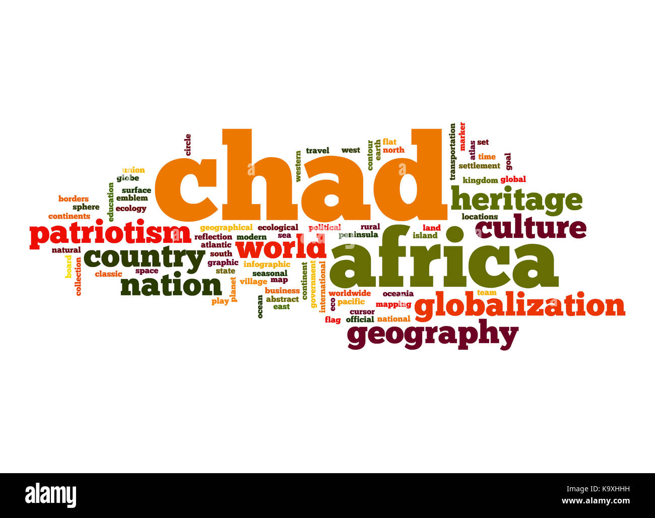 Chad word cloud Stock Photo - Alamy