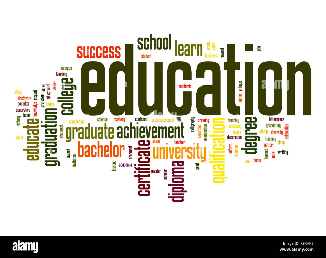 Education word cloud Stock Photo - Alamy
