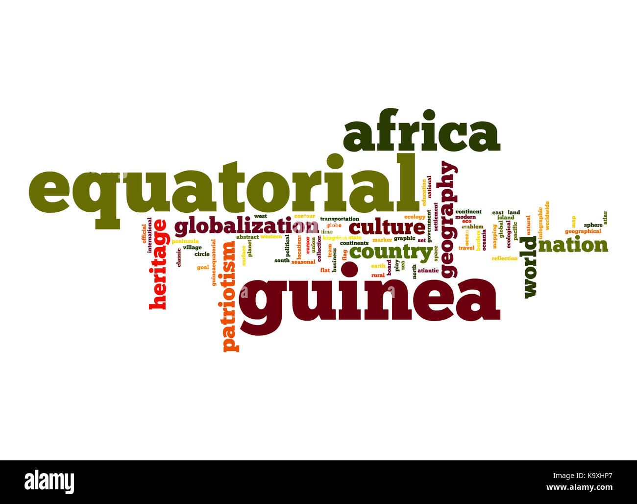 Equatorial Guinea word cloud Stock Photo - Alamy