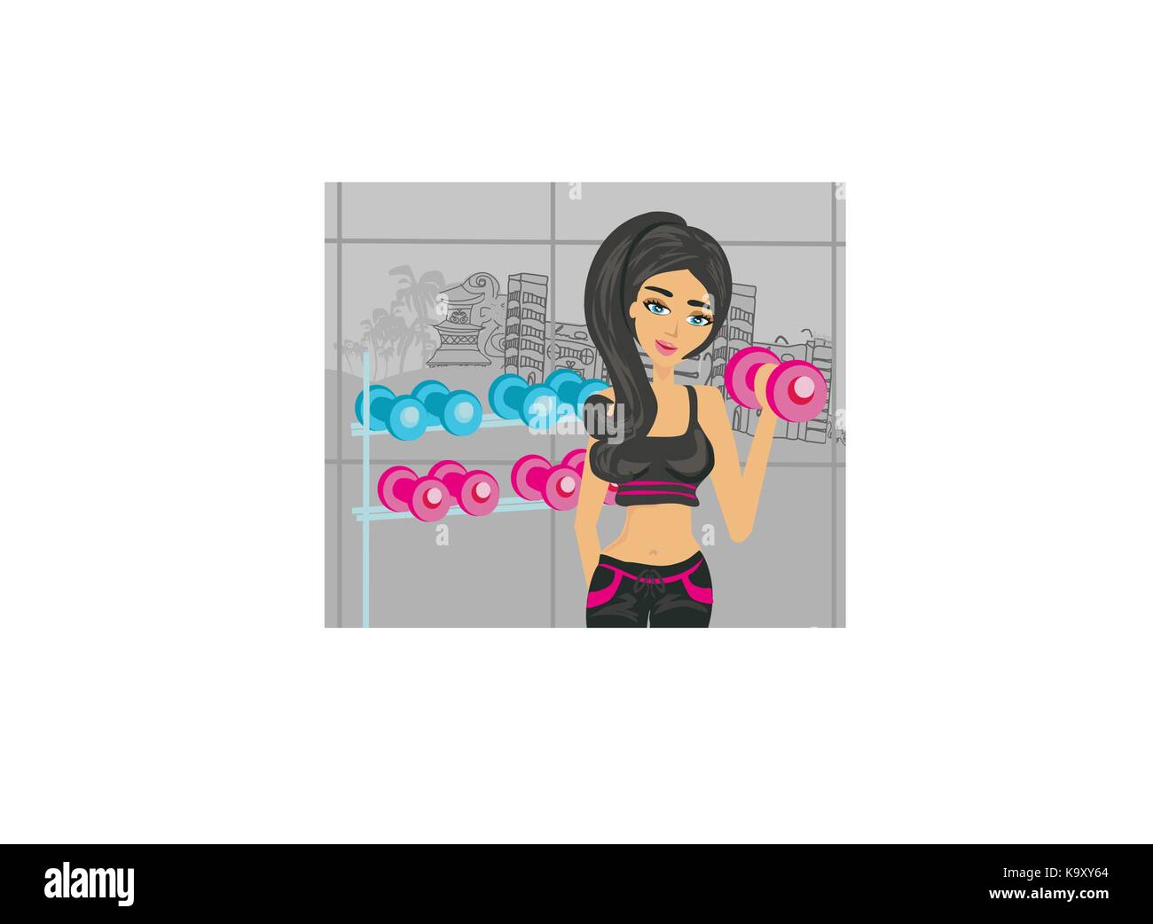 Pretty muscular Stock Vector Images - Alamy