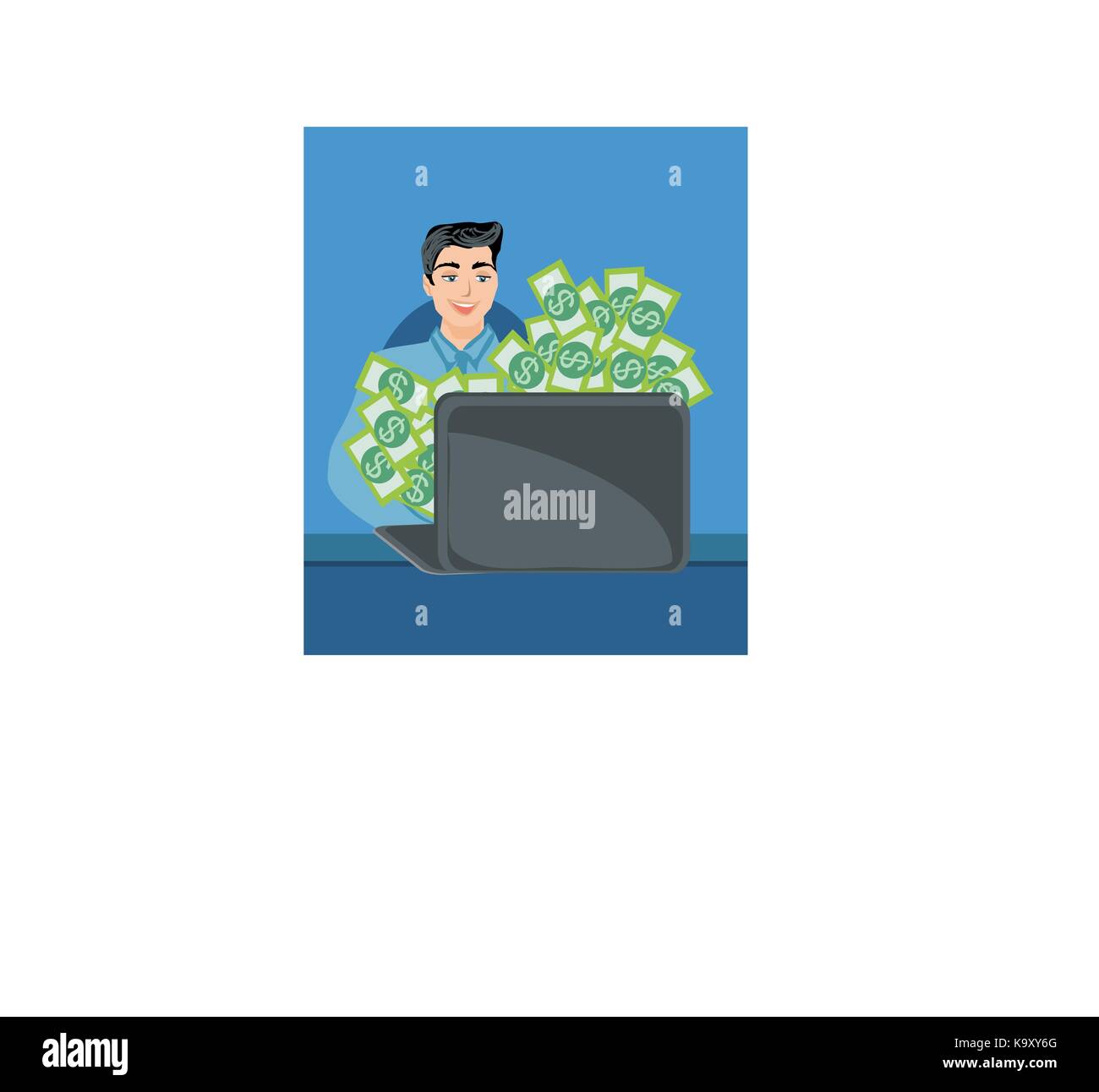 Money pouring Stock Vector Images - Alamy