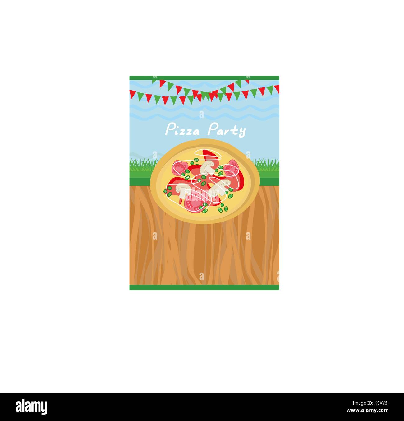 Pizza party poster Stock Vector Image & Art - Alamy