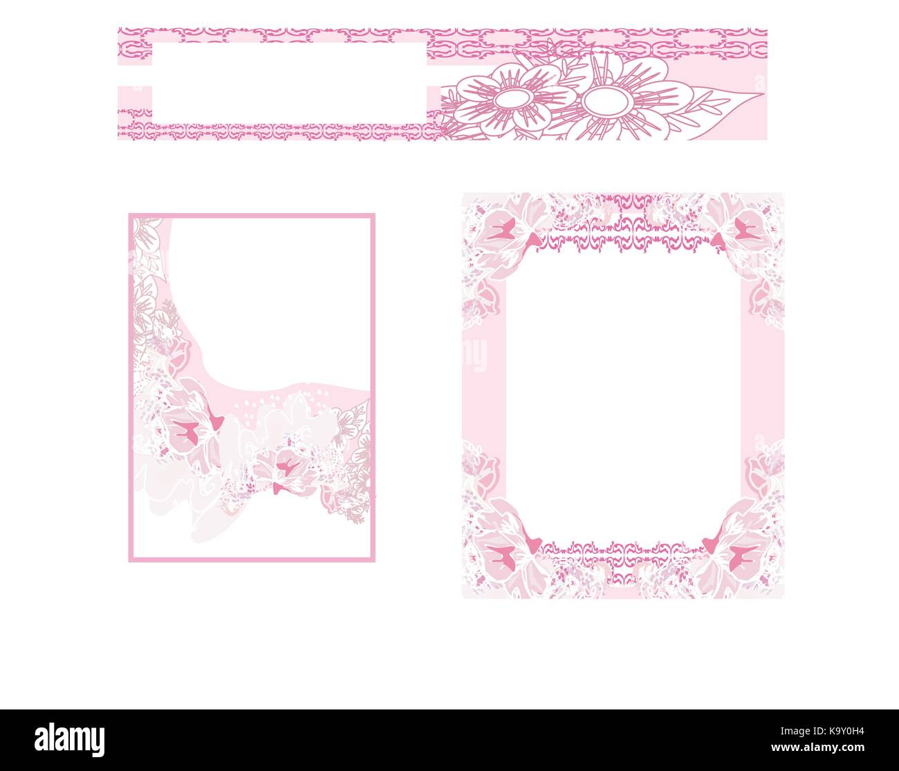 Stylish cards collection Stock Vector Image & Art - Alamy