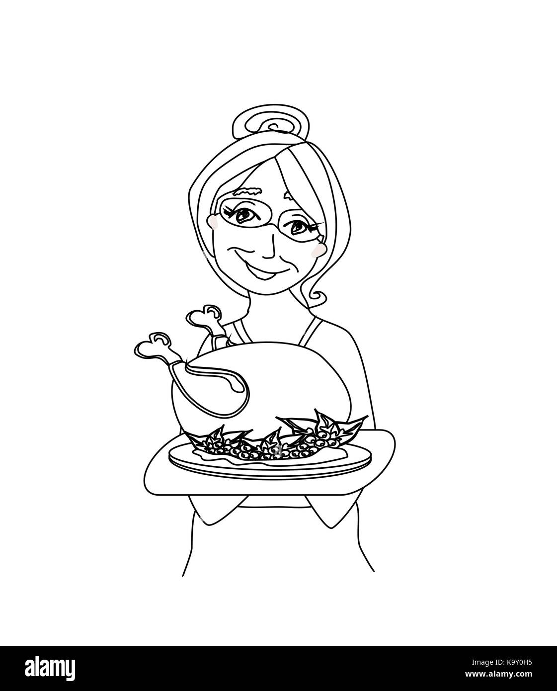 Recipe serving Black and White Stock Photos & Images - Alamy