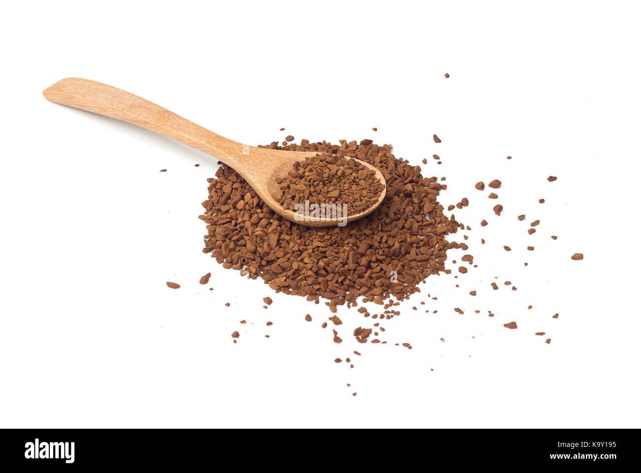 Instant coffee powder on white isolated background Stock Photo - Alamy