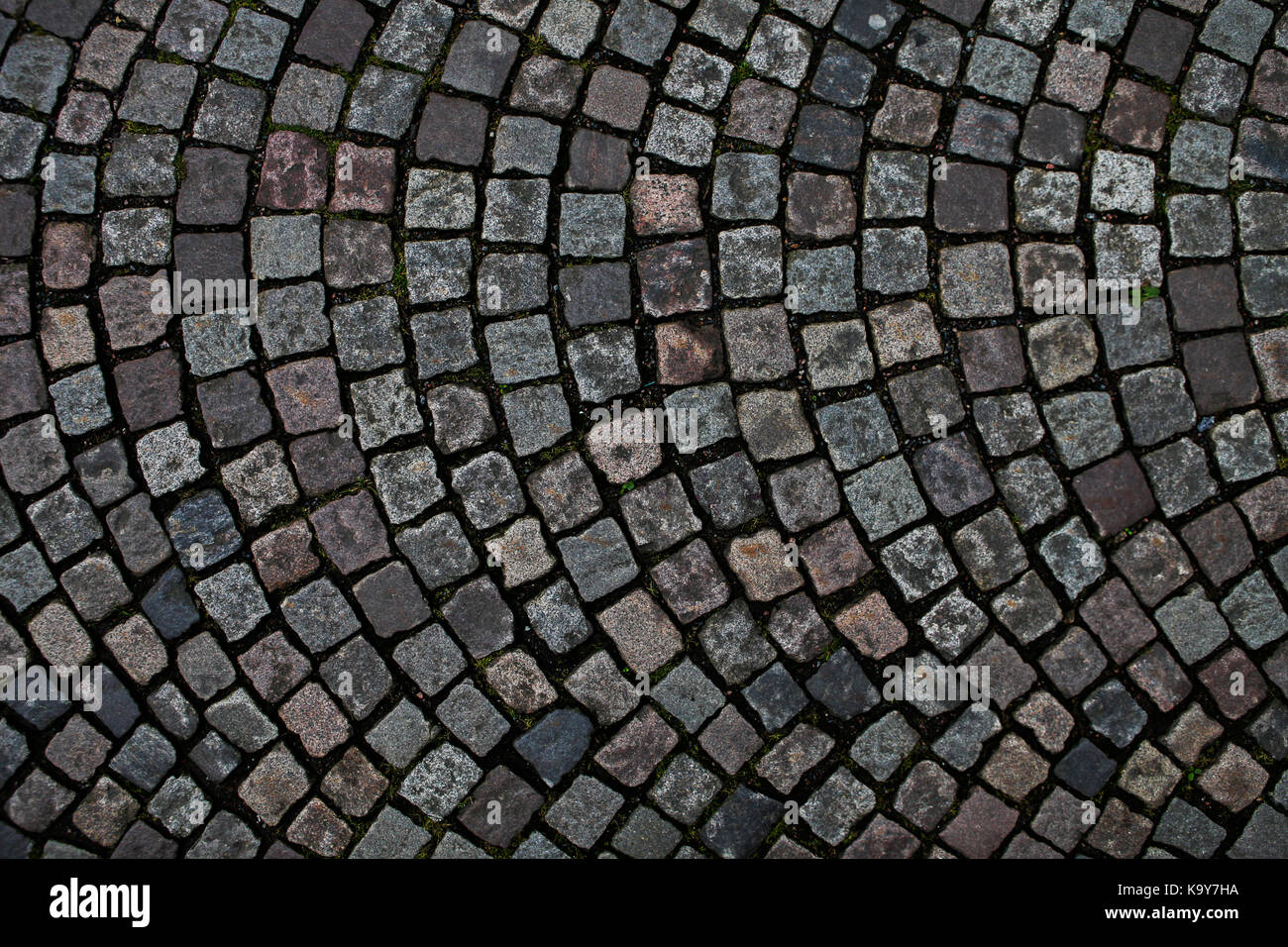 Cobblestone street seen from above, perfect to use as a textured ...