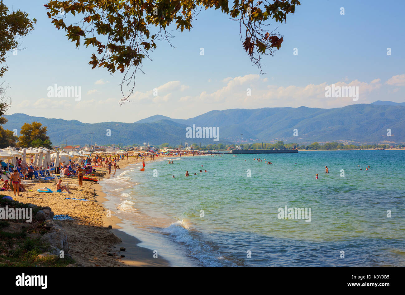 Stavros, Greece - September 03, 2017: Summer season on Stavros beaches ...