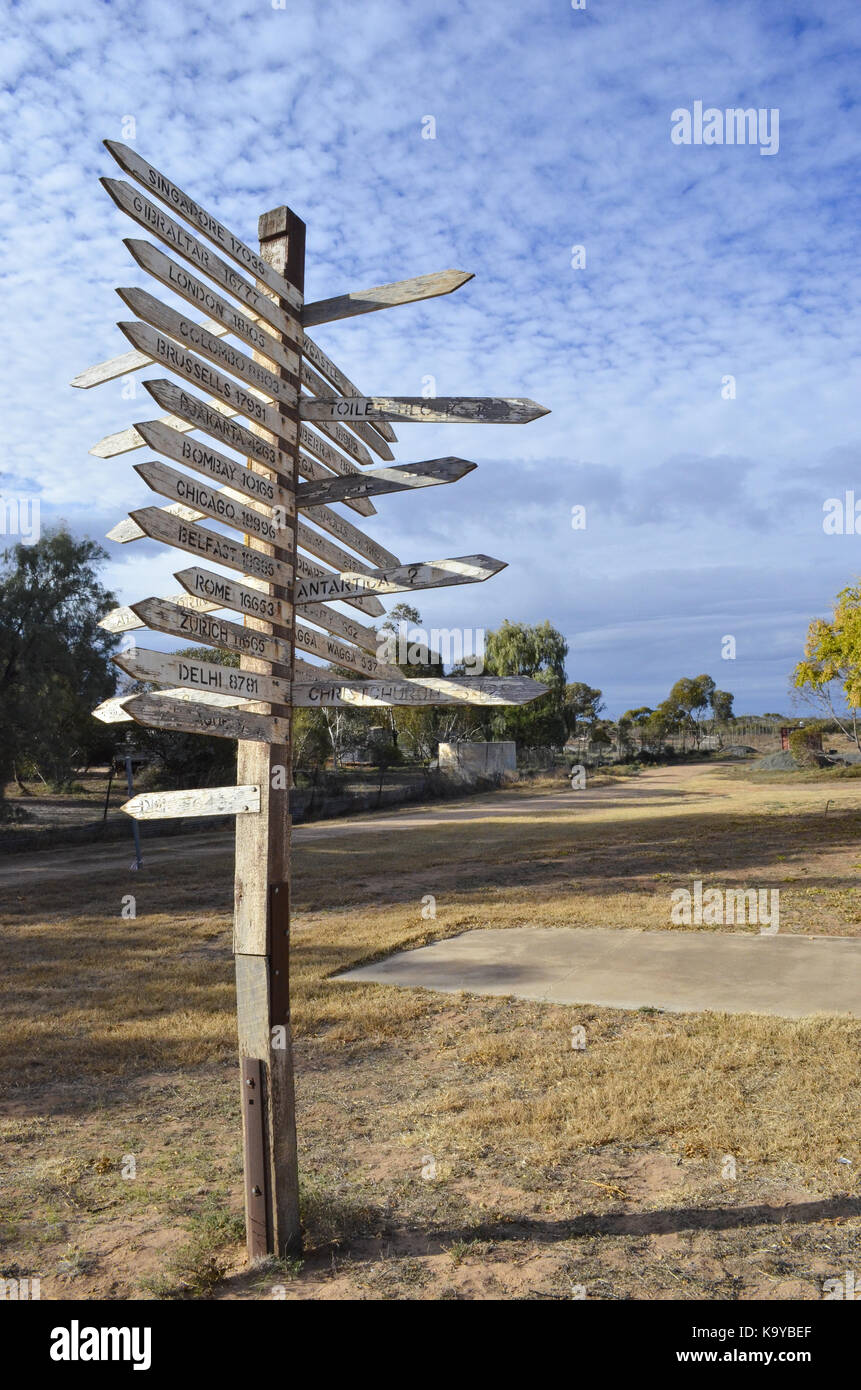 Roadhouse Sign Post Stock Photo - Alamy